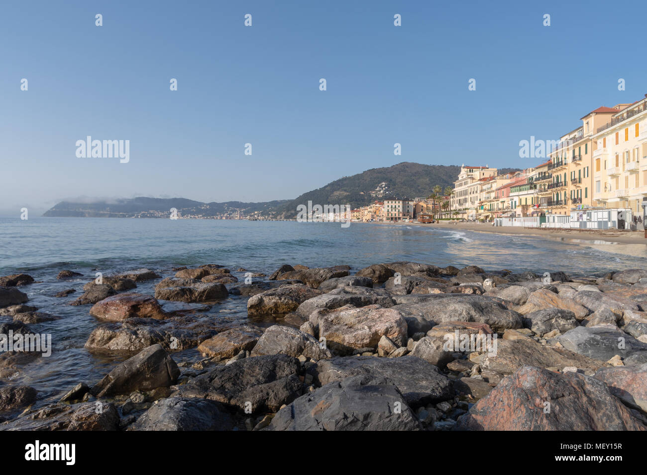 Alassio. Famous tourist destination in Liguria region of Italy Stock ...