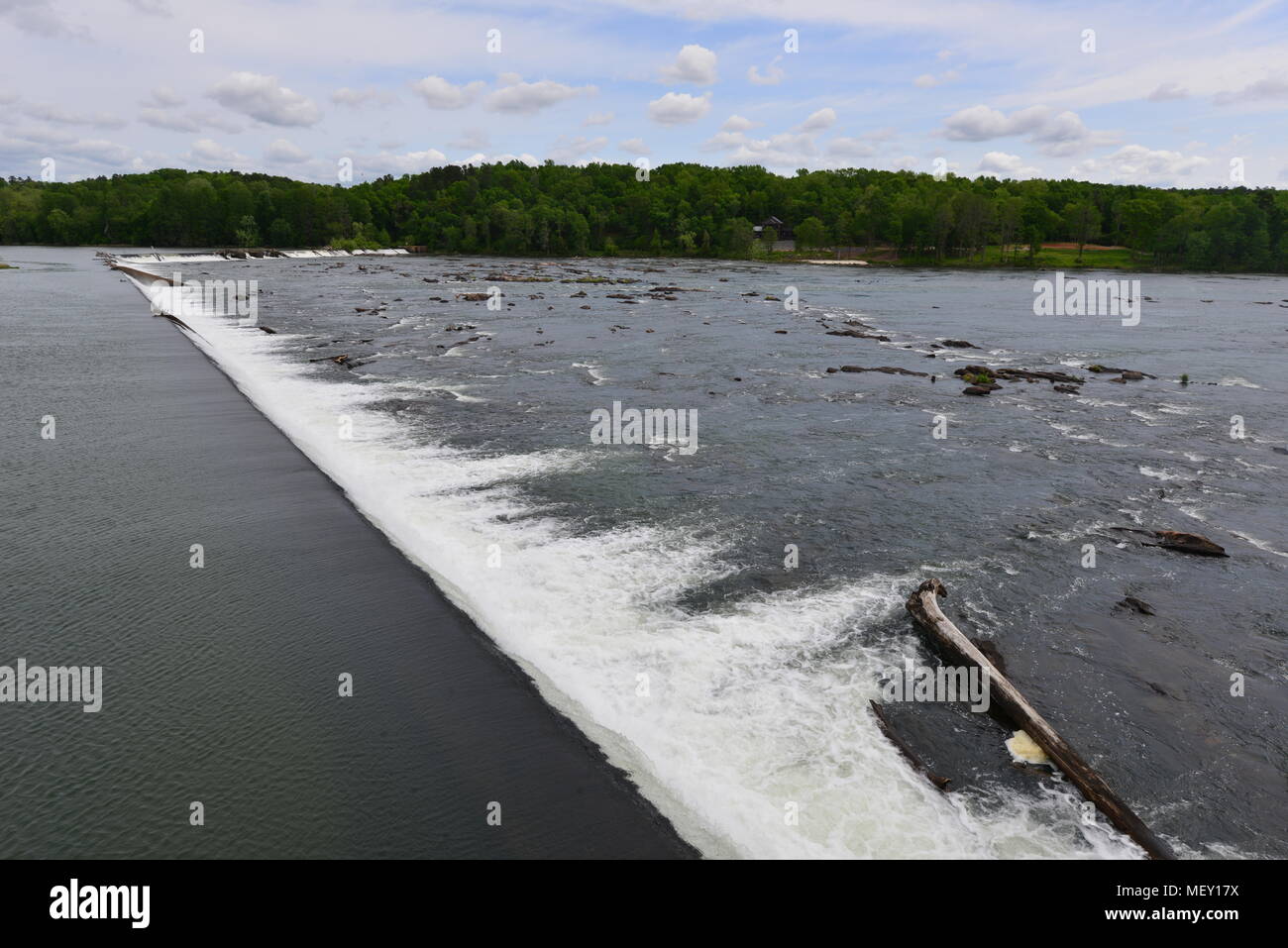 The Savannah rapids at the Savannah river in Augusta, Georgia Stock ...