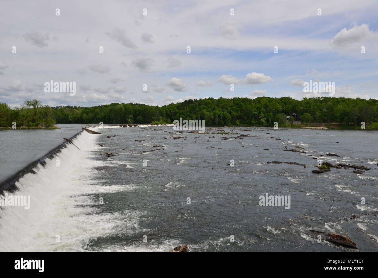 The Savannah rapids at the Savannah river in Augusta, Georgia Stock ...