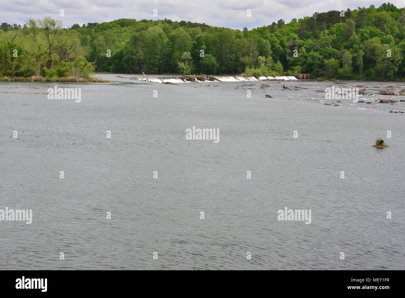 The Savannah rapids at the Savannah river in Augusta, Georgia Stock ...