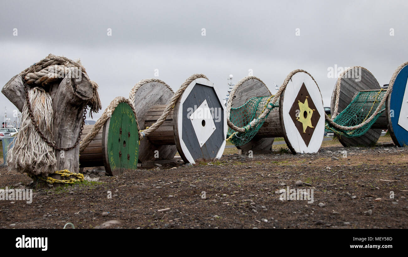 Cable reel drum hi-res stock photography and images - Alamy