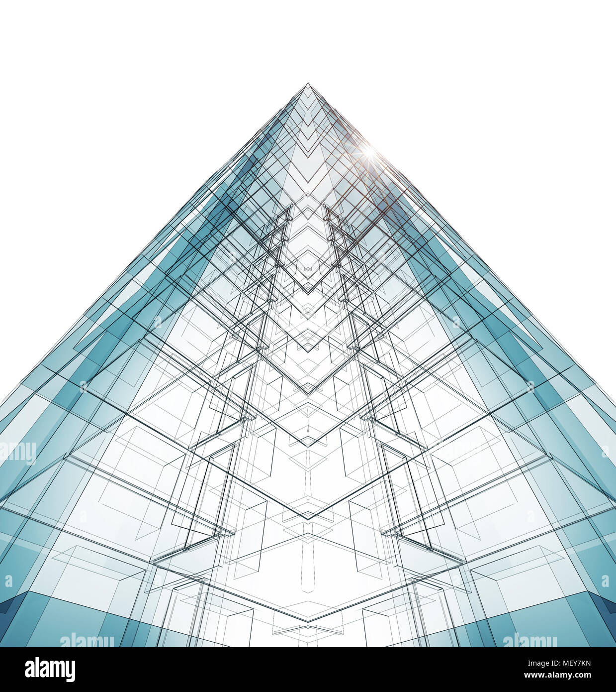 Abstract building concept. 3d rendering Stock Photo - Alamy