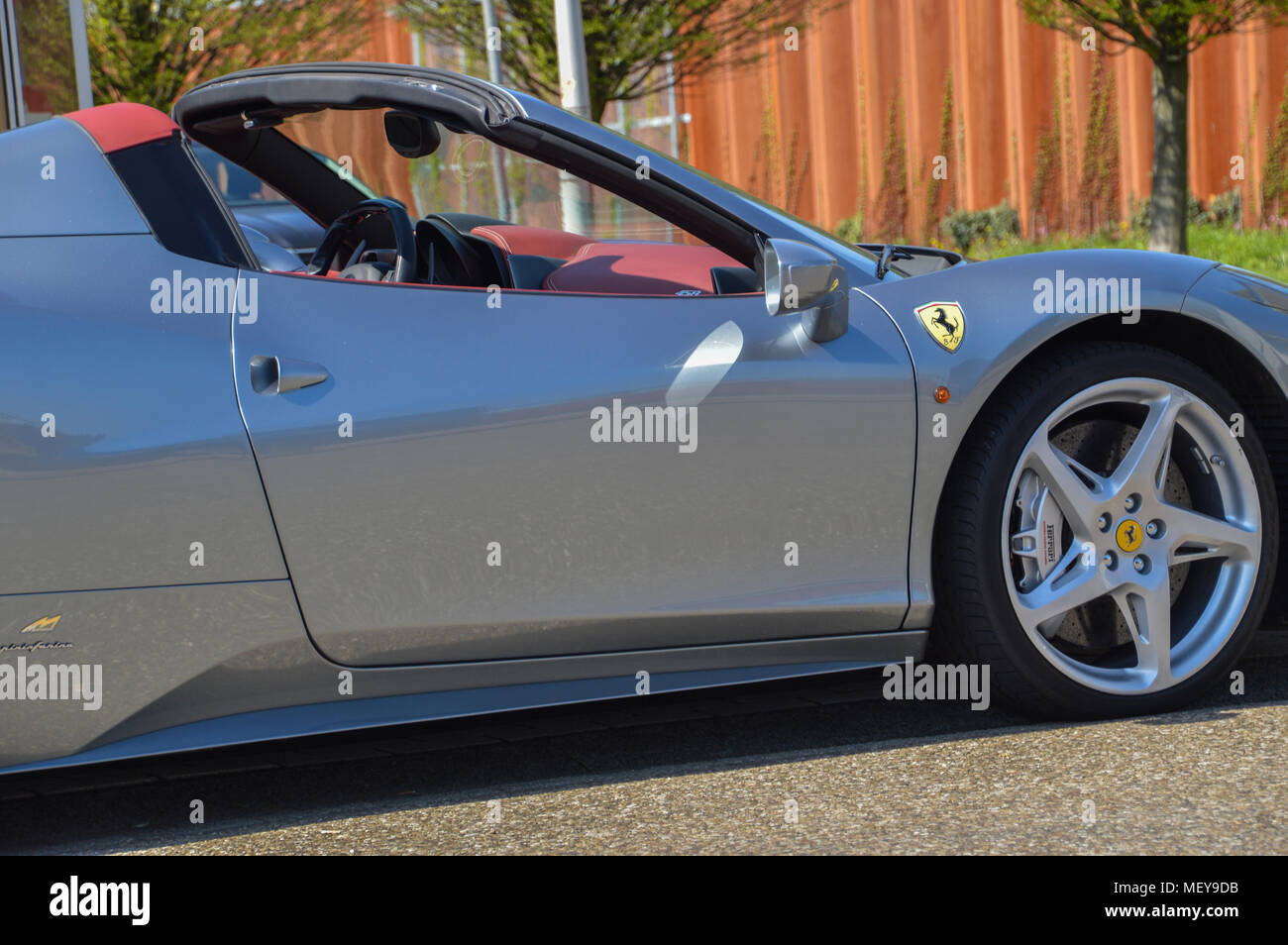 Close Up Of A Ferrari At Amsterdam The Netherlands Stock Photo - Alamy