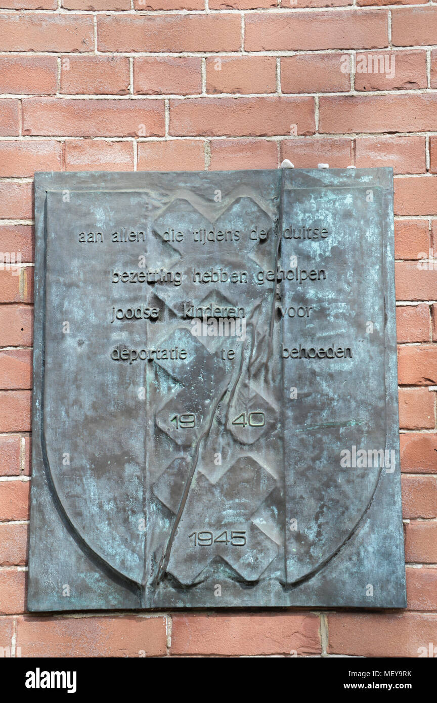 Memorial Sign Second World War Two At The Holocaust Museum Amsterdam ...