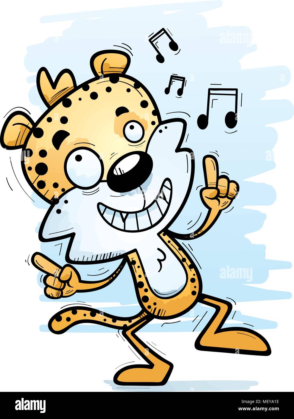 A cartoon illustration of a male leopard dancing Stock Vector Image ...