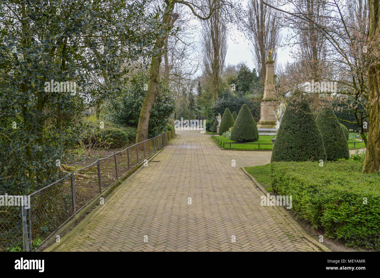 Walking Paths At The Artis Zoo Amsterdam The Netherlands Stock Photo ...