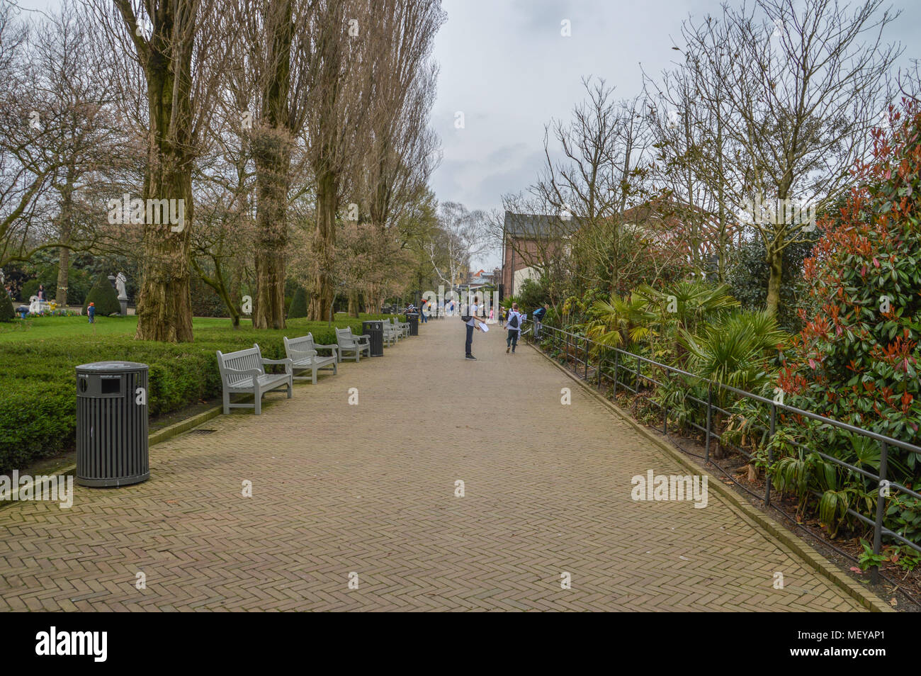 Walking Paths At The Artis Zoo Amsterdam The Netherlands Stock Photo ...