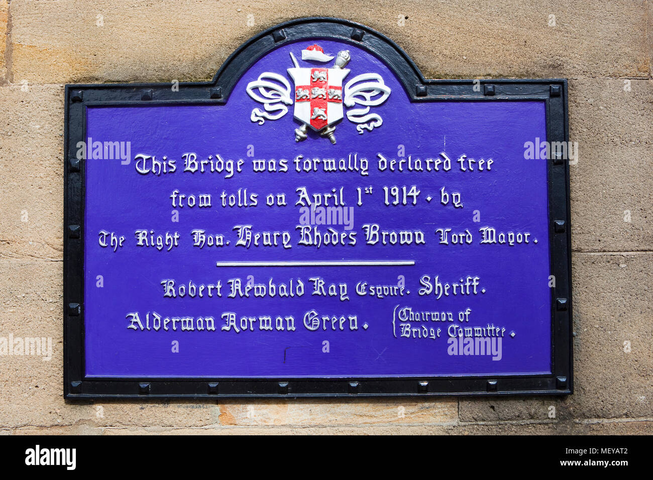 Skeldergate bridge plaque hi-res stock photography and images - Alamy