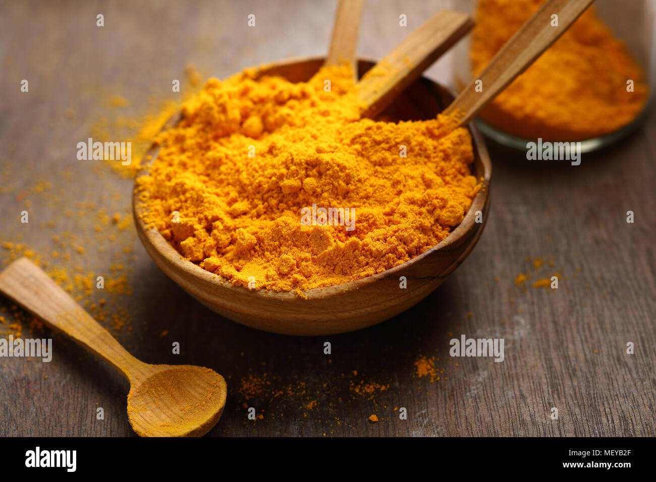 Indian turmeric powder, spice curry Stock Photo - Alamy