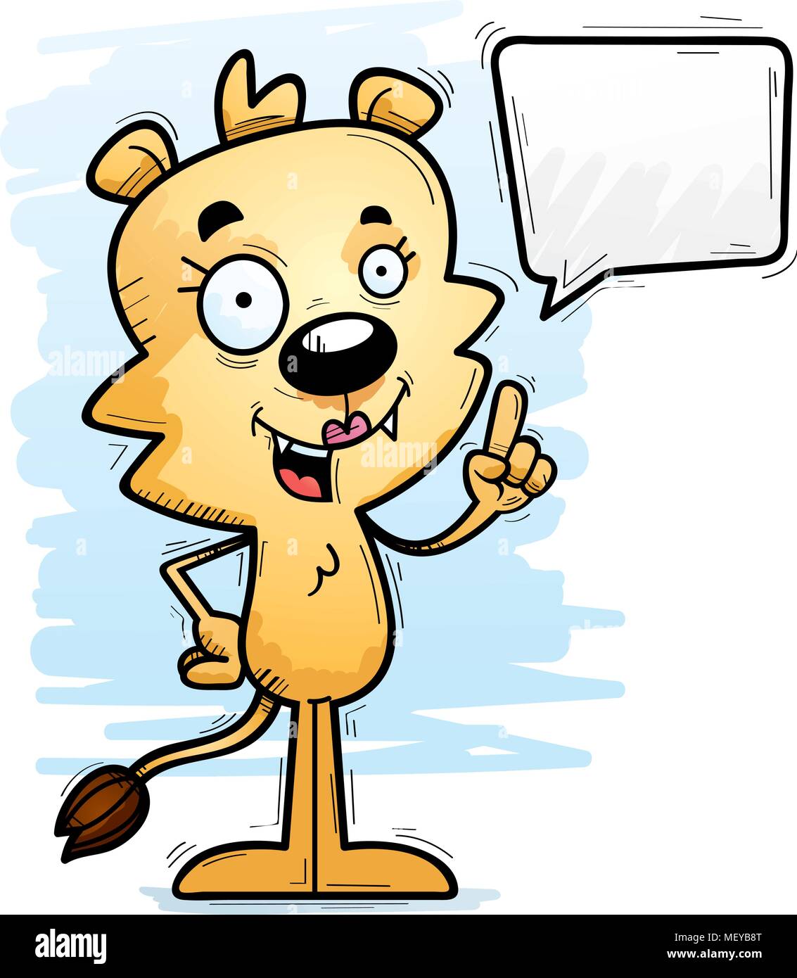 A cartoon illustration of a female lion talking Stock Vector Image ...