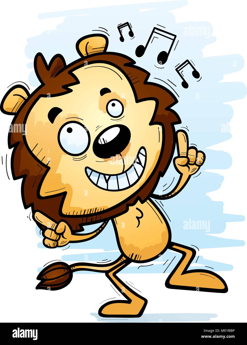 A cartoon illustration of a male lion dancing Stock Vector Image & Art ...
