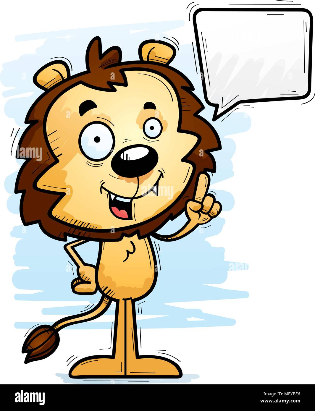 A cartoon illustration of a male lion talking Stock Vector Image & Art ...
