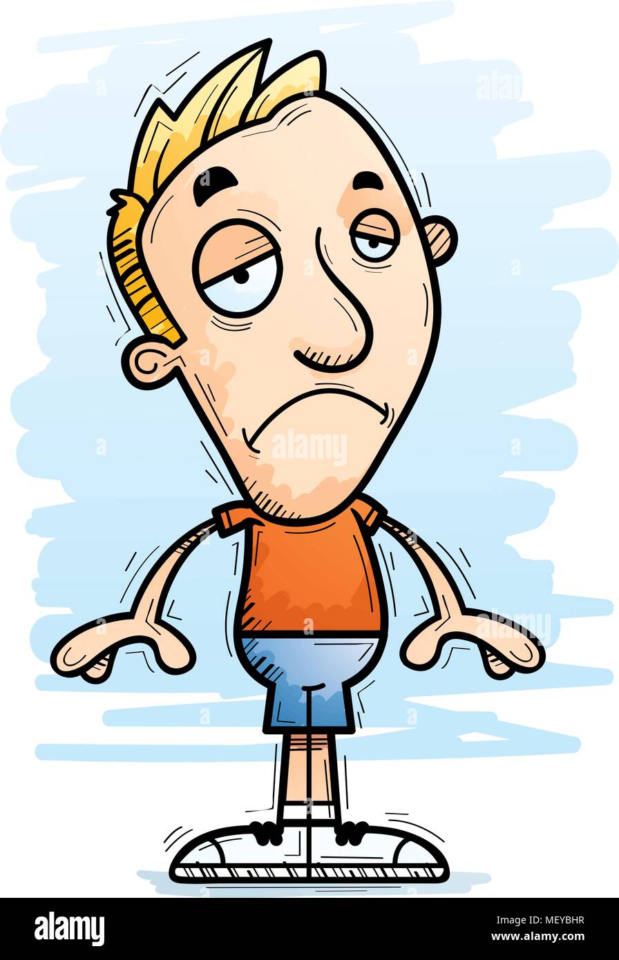 A cartoon illustration of a man looking sad Stock Vector Image & Art ...