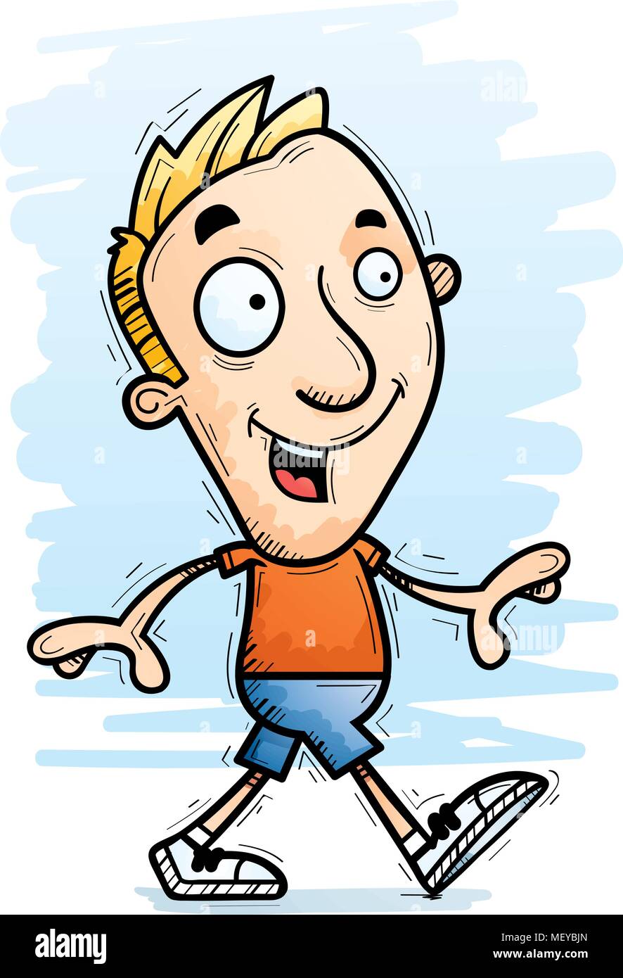 A cartoon illustration of a man walking Stock Vector Image & Art - Alamy