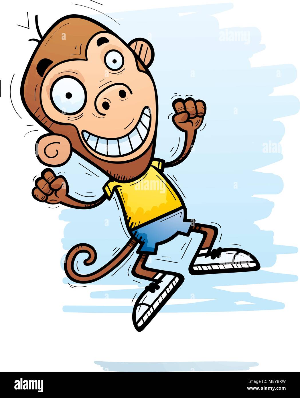 A cartoon illustration of a monkey jumping Stock Vector Image & Art - Alamy