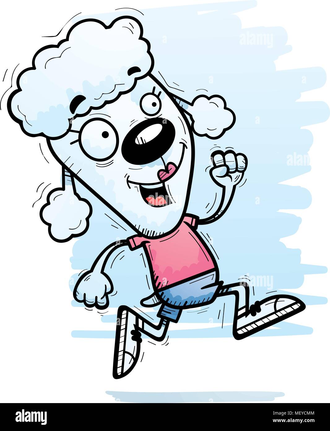 A cartoon illustration of a poodle running Stock Vector Image & Art - Alamy