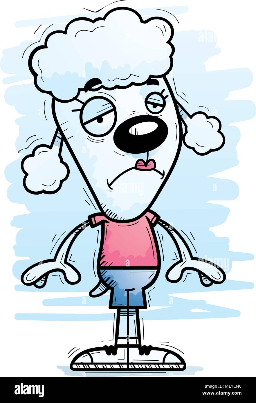 A cartoon illustration of a poodle looking sad Stock Vector Image & Art ...
