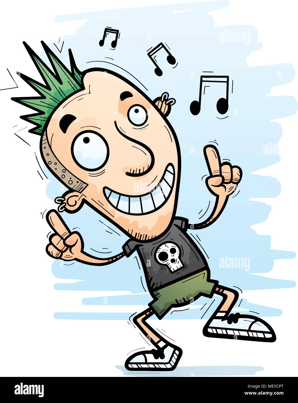 A cartoon illustration of a punk dancing Stock Vector Image & Art - Alamy