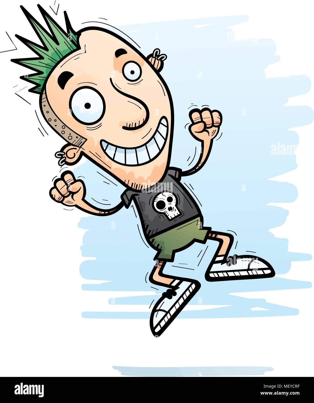 A cartoon illustration of a punk jumping Stock Vector Image & Art - Alamy