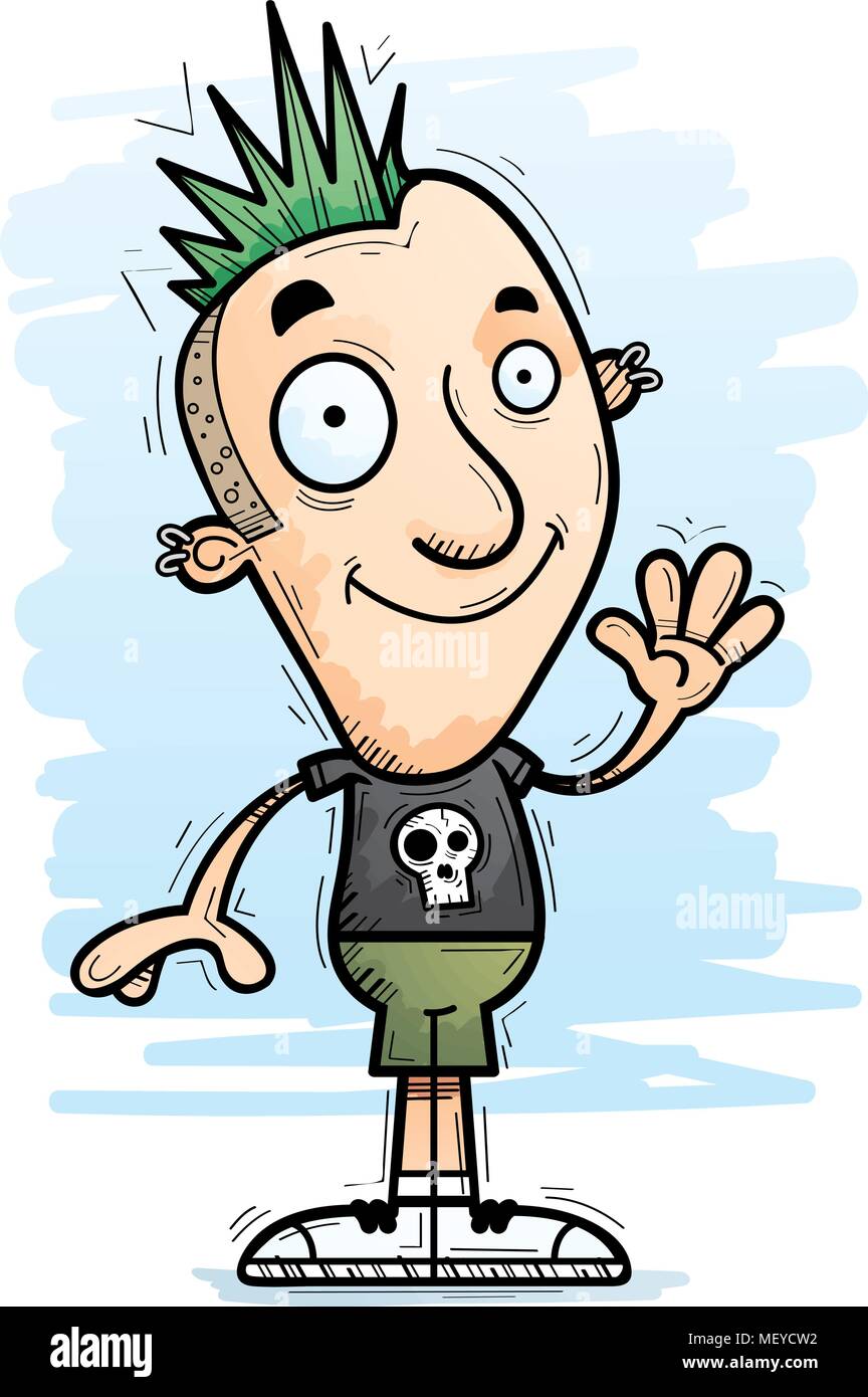 A cartoon illustration of a punk waving Stock Vector Image & Art - Alamy