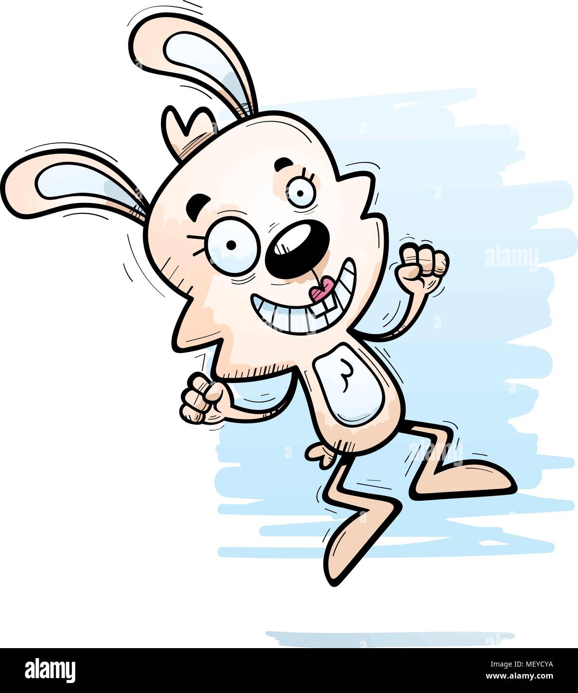 A cartoon illustration of a female rabbit jumping Stock Vector Image ...