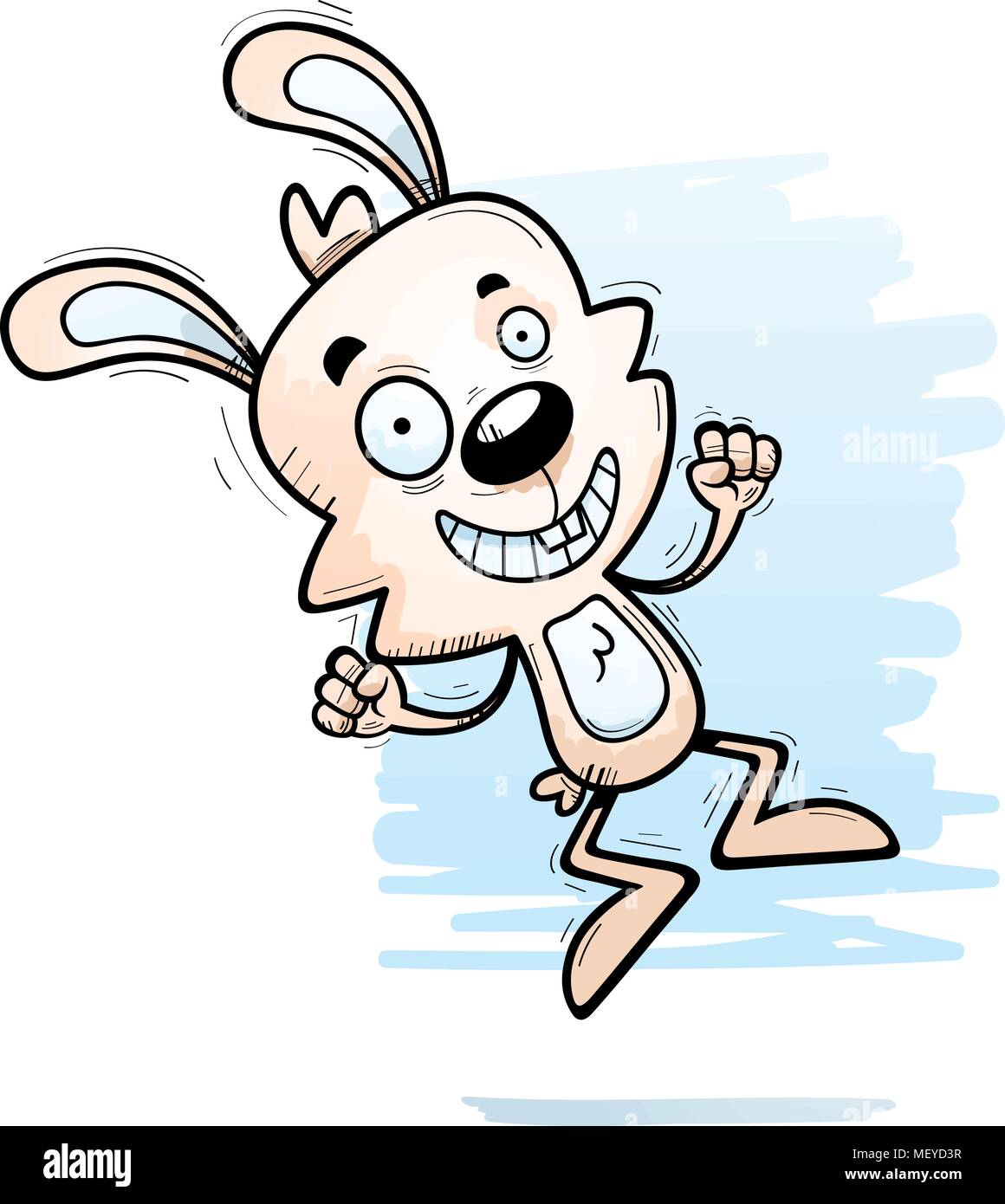 A cartoon illustration of a male rabbit jumping Stock Vector Image ...