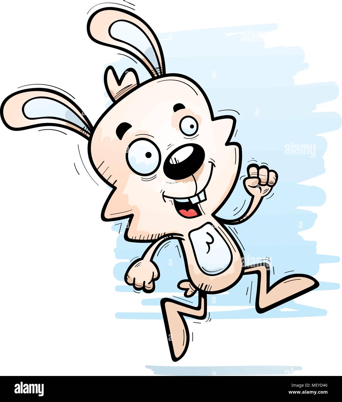 A cartoon illustration of a male rabbit running Stock Vector Image ...
