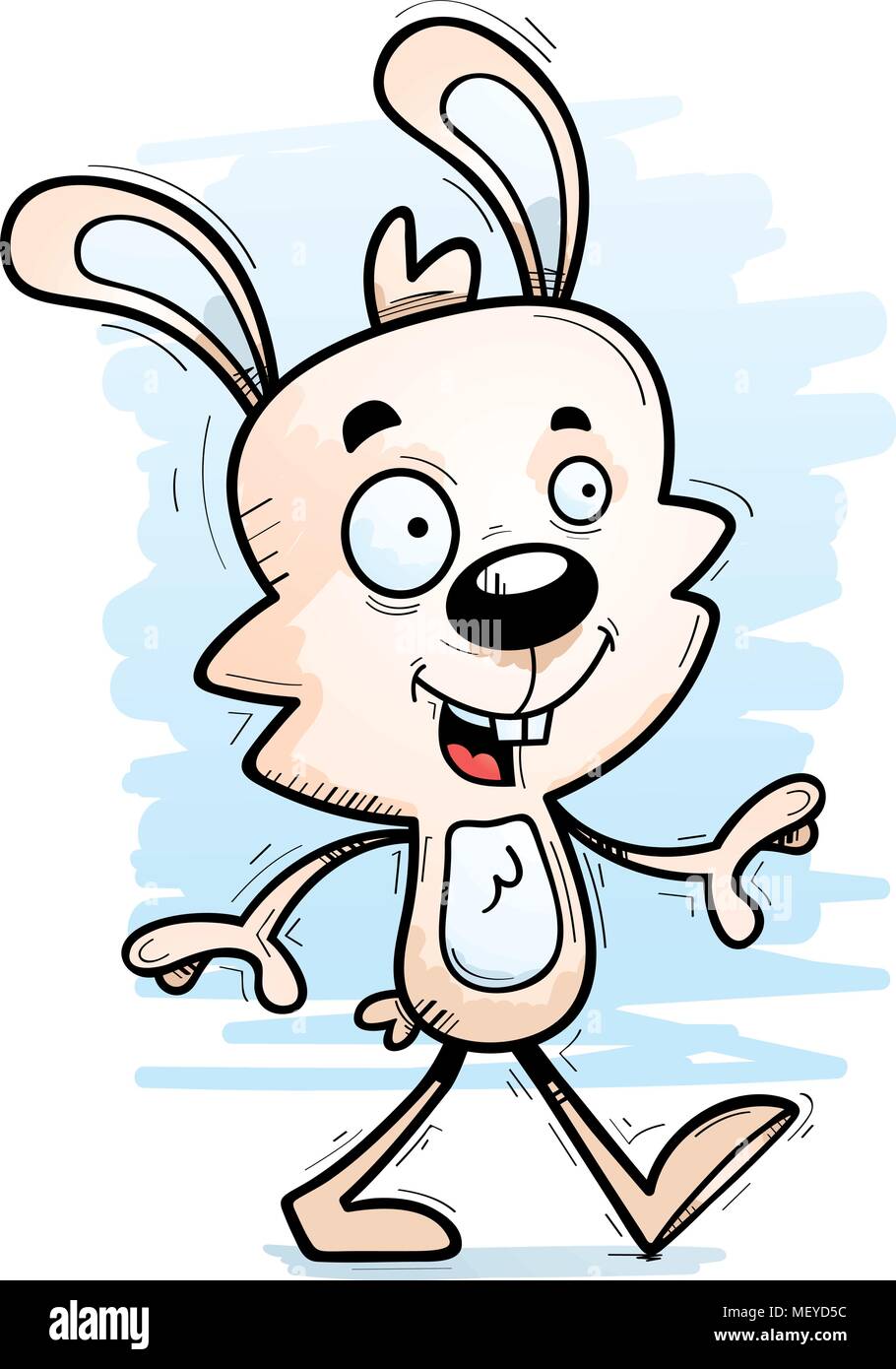 A cartoon illustration of a male rabbit walking Stock Vector Image ...