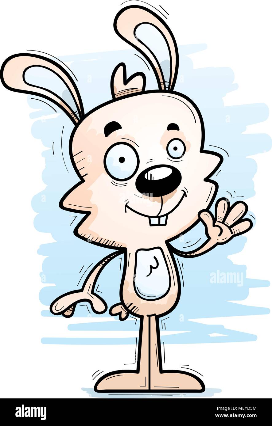 A cartoon illustration of a male rabbit waving Stock Vector Image & Art ...
