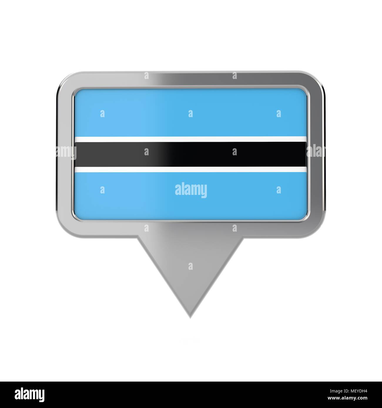 Botswana flag location marker icon. 3D Rendering Stock Photo - Alamy