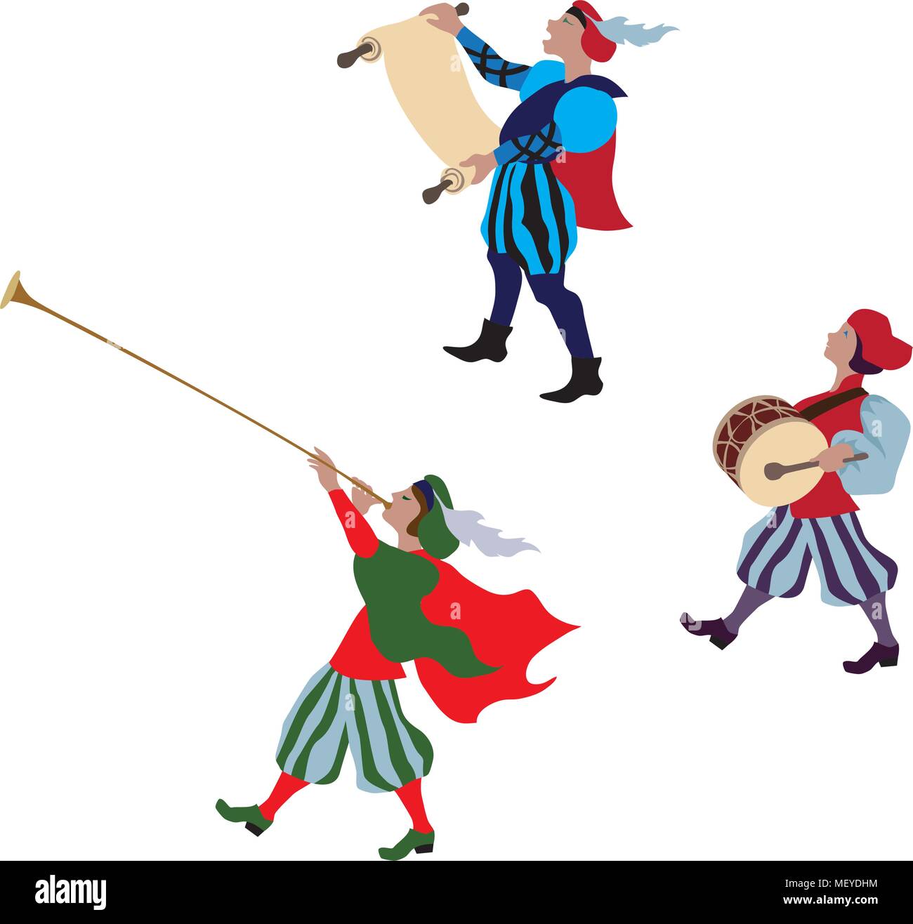 Medieval Market Drawing High Resolution Stock Photography and Images ...