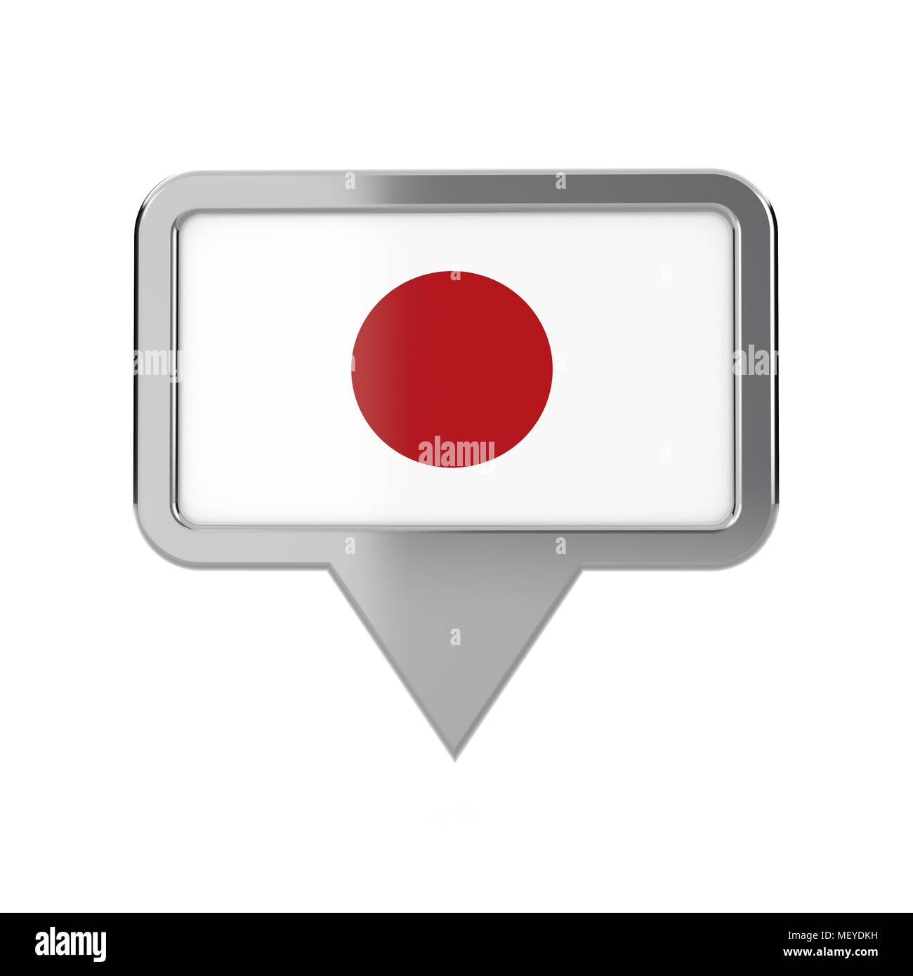 Japan flag location marker hi-res stock photography and images - Alamy