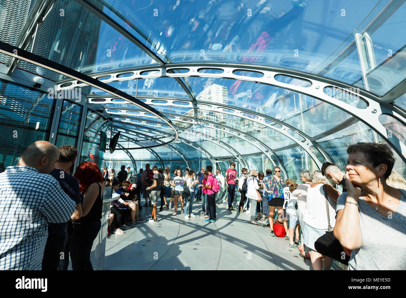 visitors enjoy the view of Brighton coastline from a bird's-eye view ...
