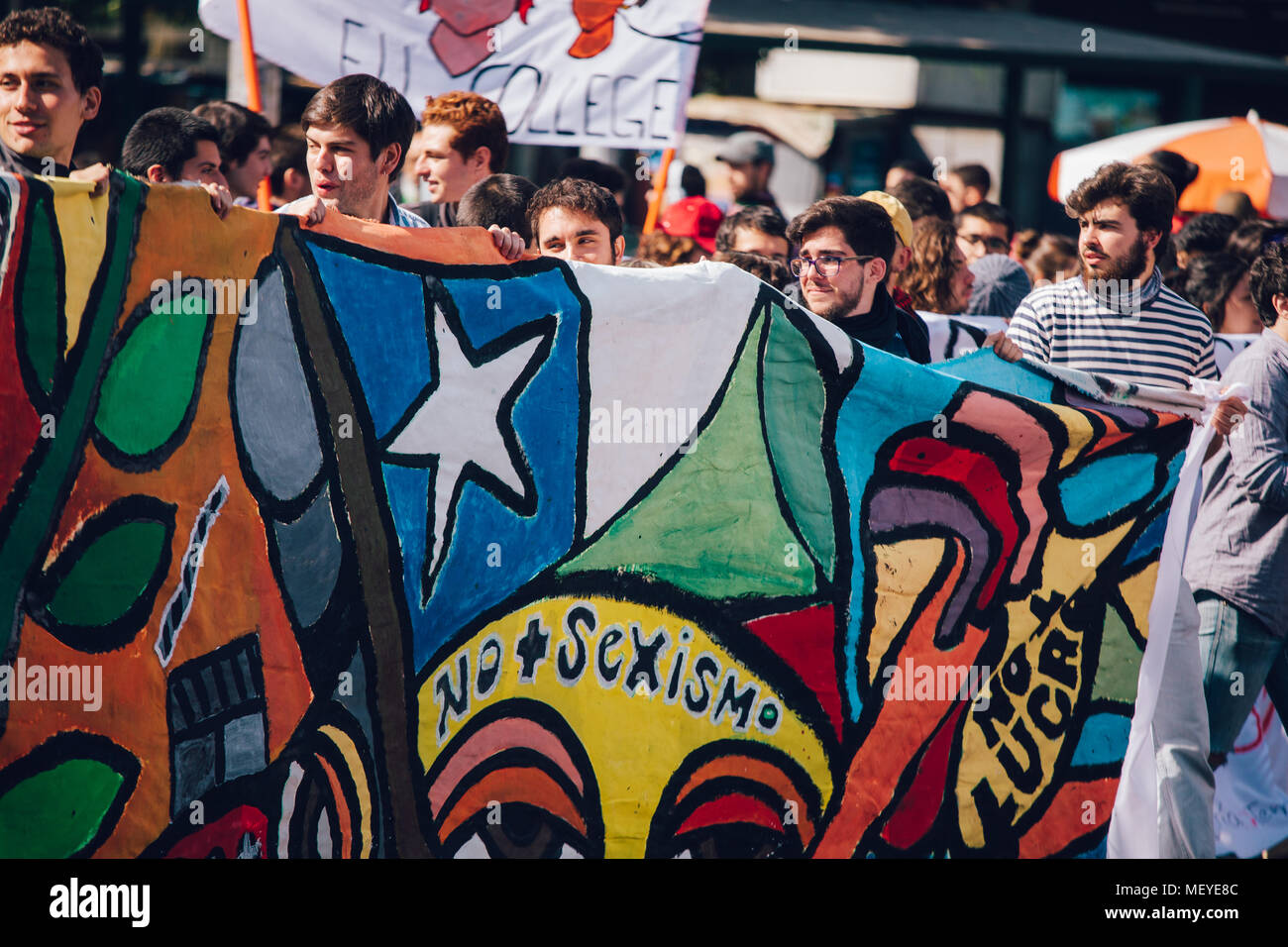 Santiago Chile Downtown People Stock Photos & Santiago Chile Downtown ...