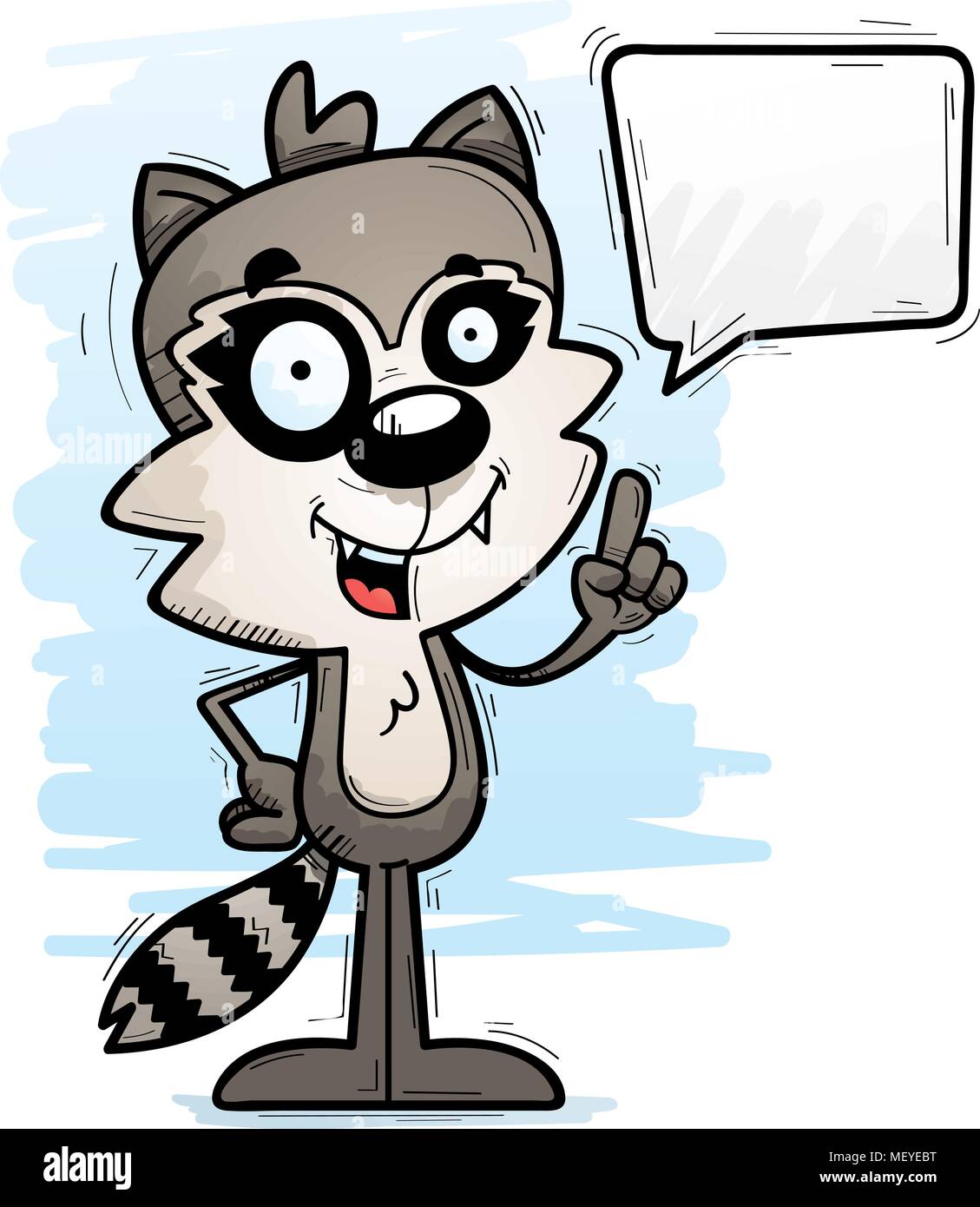 A cartoon illustration of a male raccoon talking Stock Vector Image ...