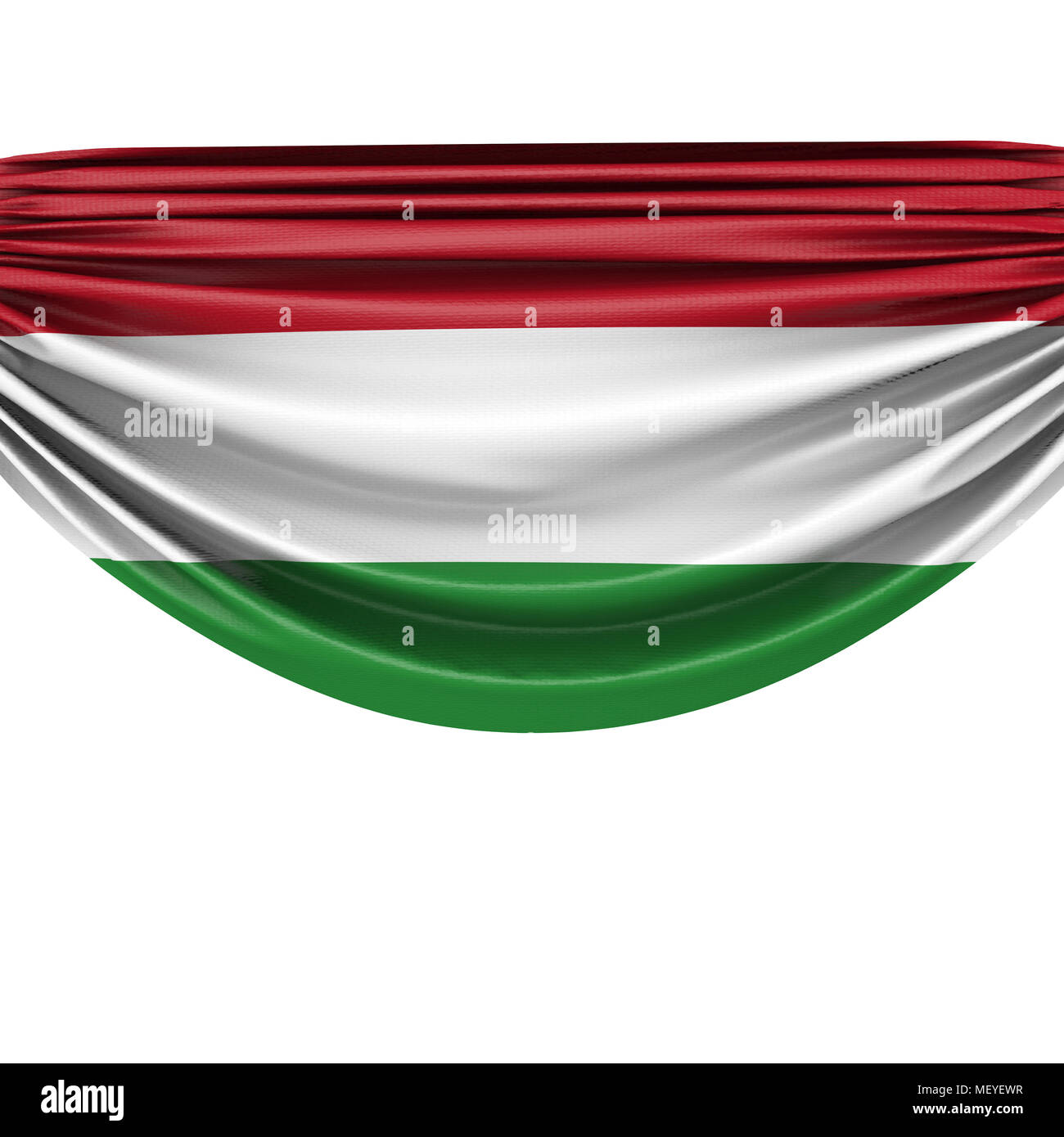 Hungery national flag hanging fabric banner. 3D Rendering Stock Photo ...
