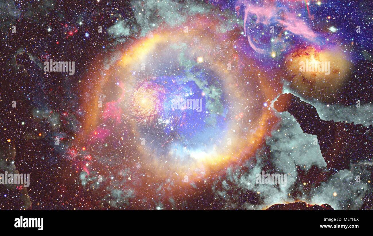Nebula and stars in outer space. Elements of this image furnished by ...
