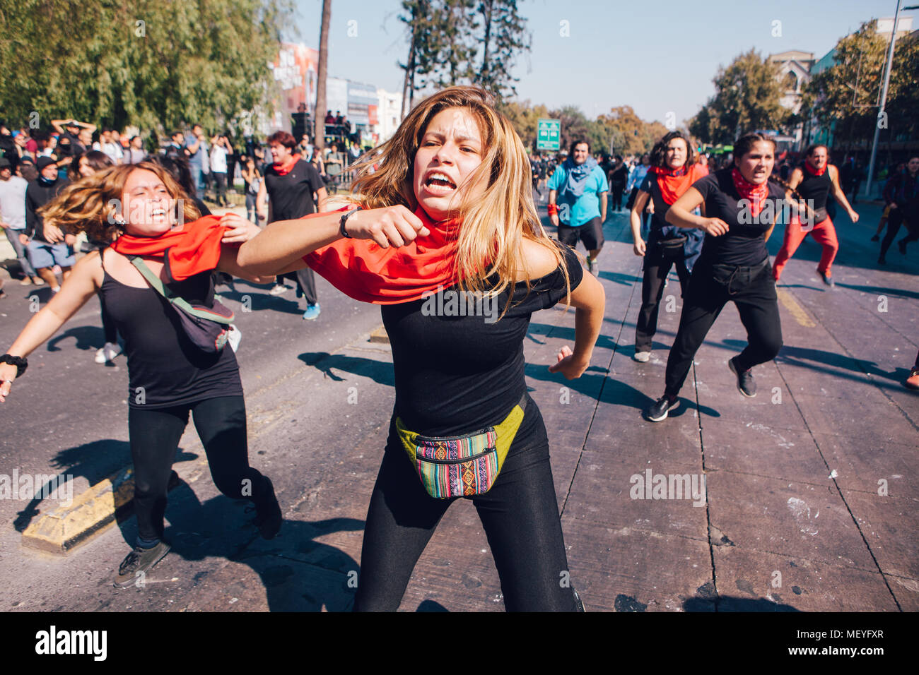 Blond woman dancing performance hi-res stock photography and images - Alamy