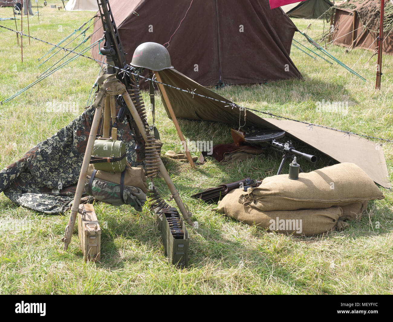 WWII machine gun on display at Rauceby war weekend Stock Photo - Alamy