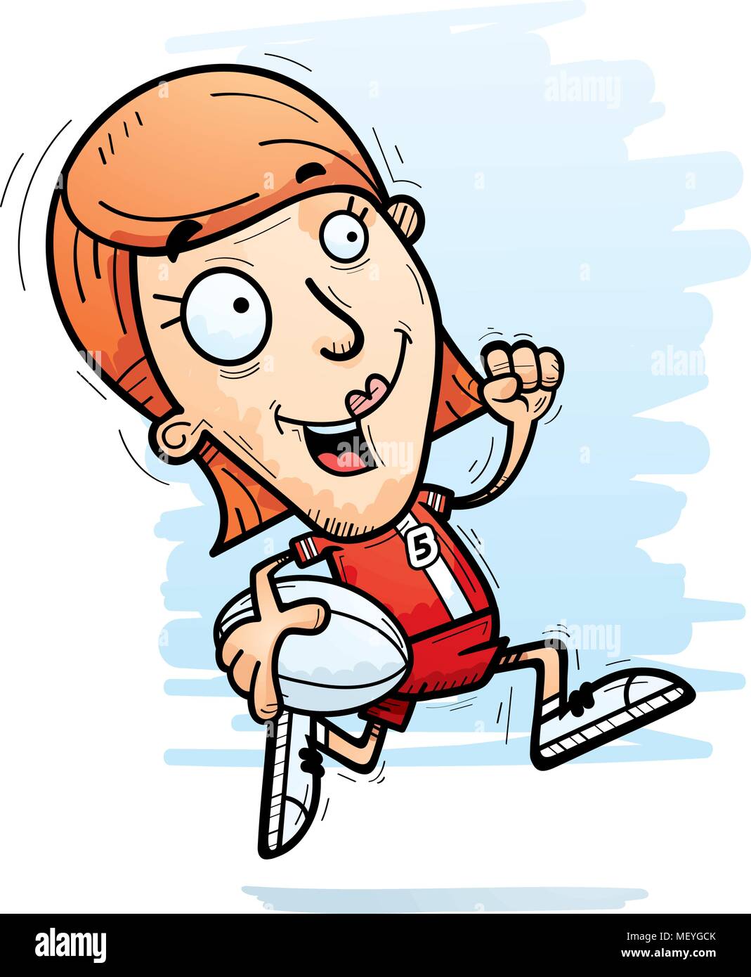 Rugby player running ball cartoon hi-res stock photography and images ...