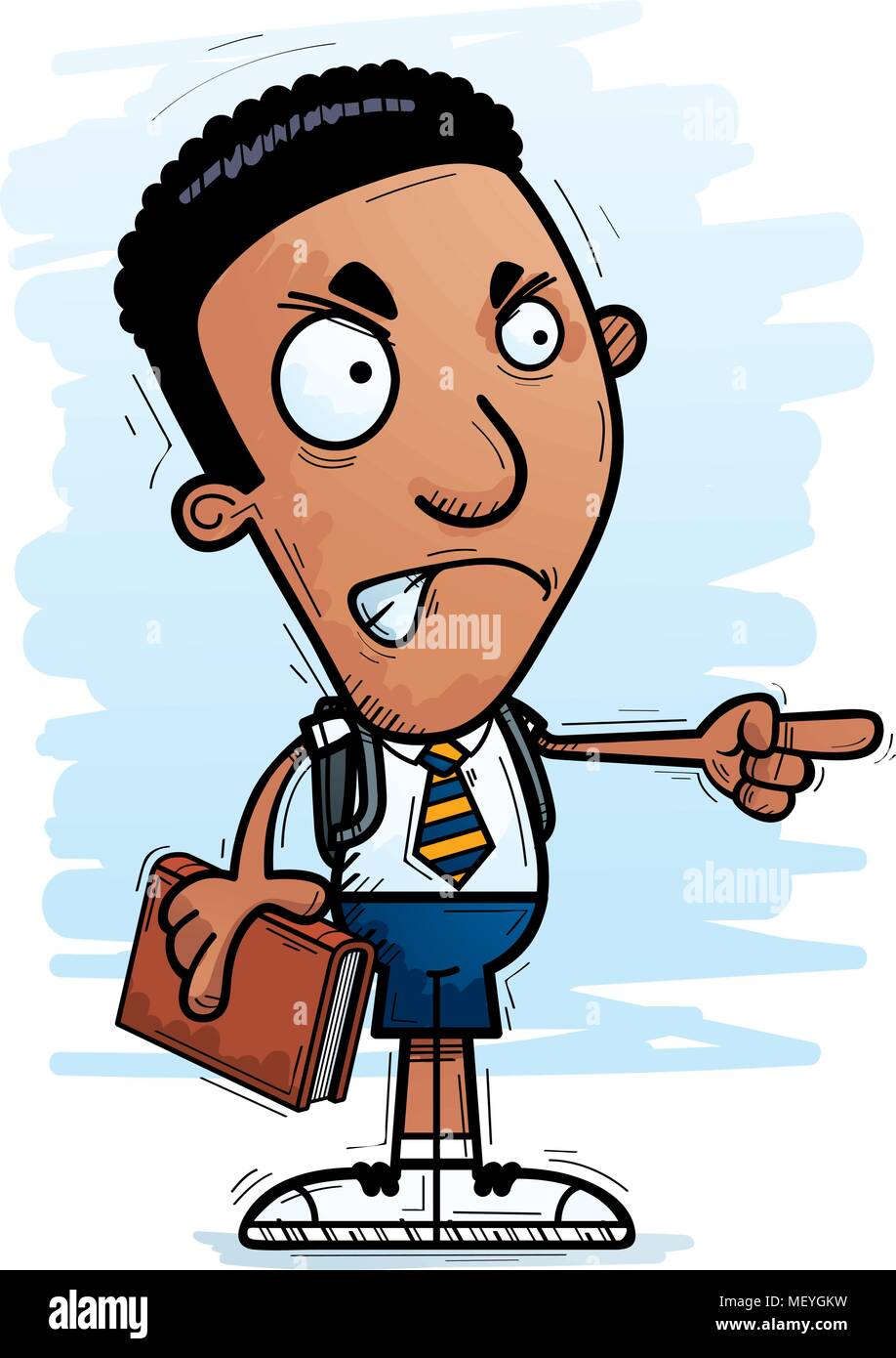 Upset Student Cartoon