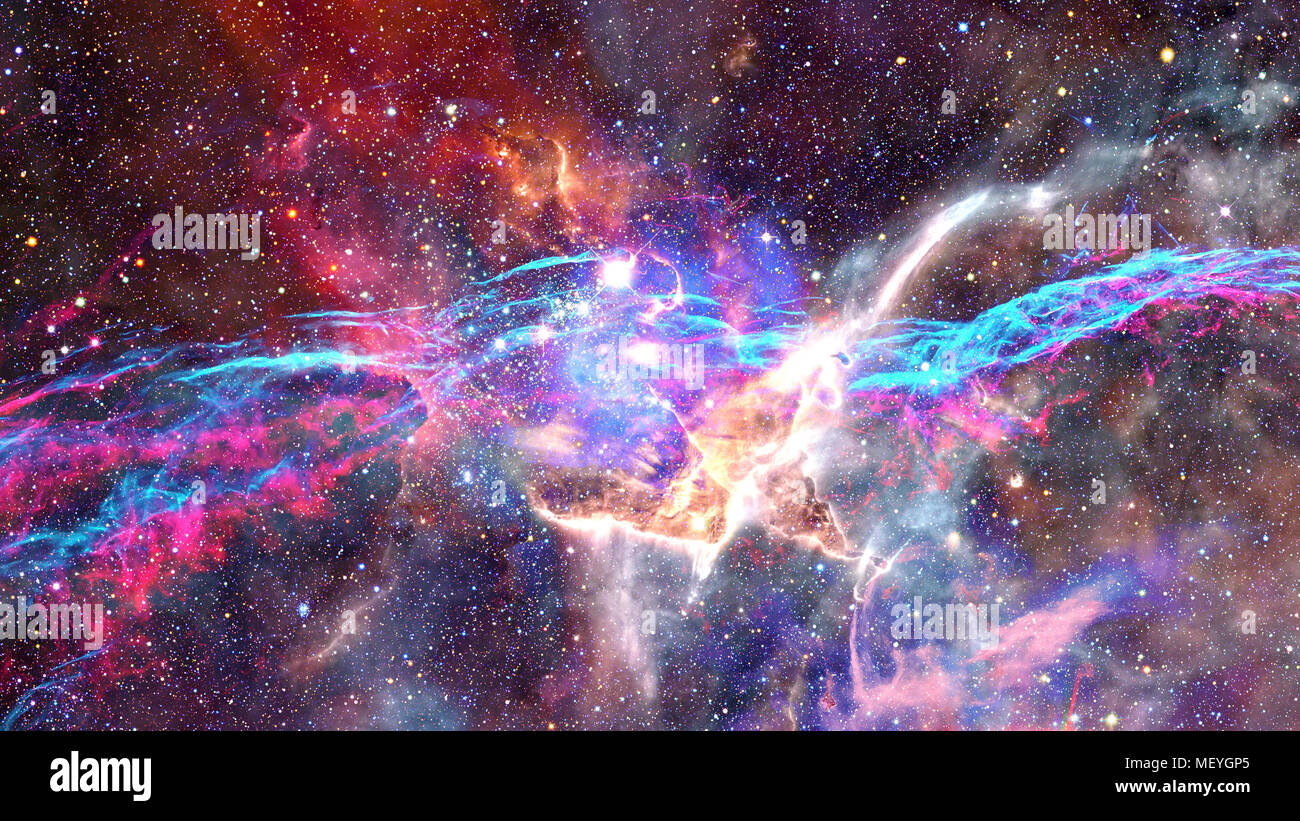 Nebula and stars in outer space. Elements of this image furnished by ...