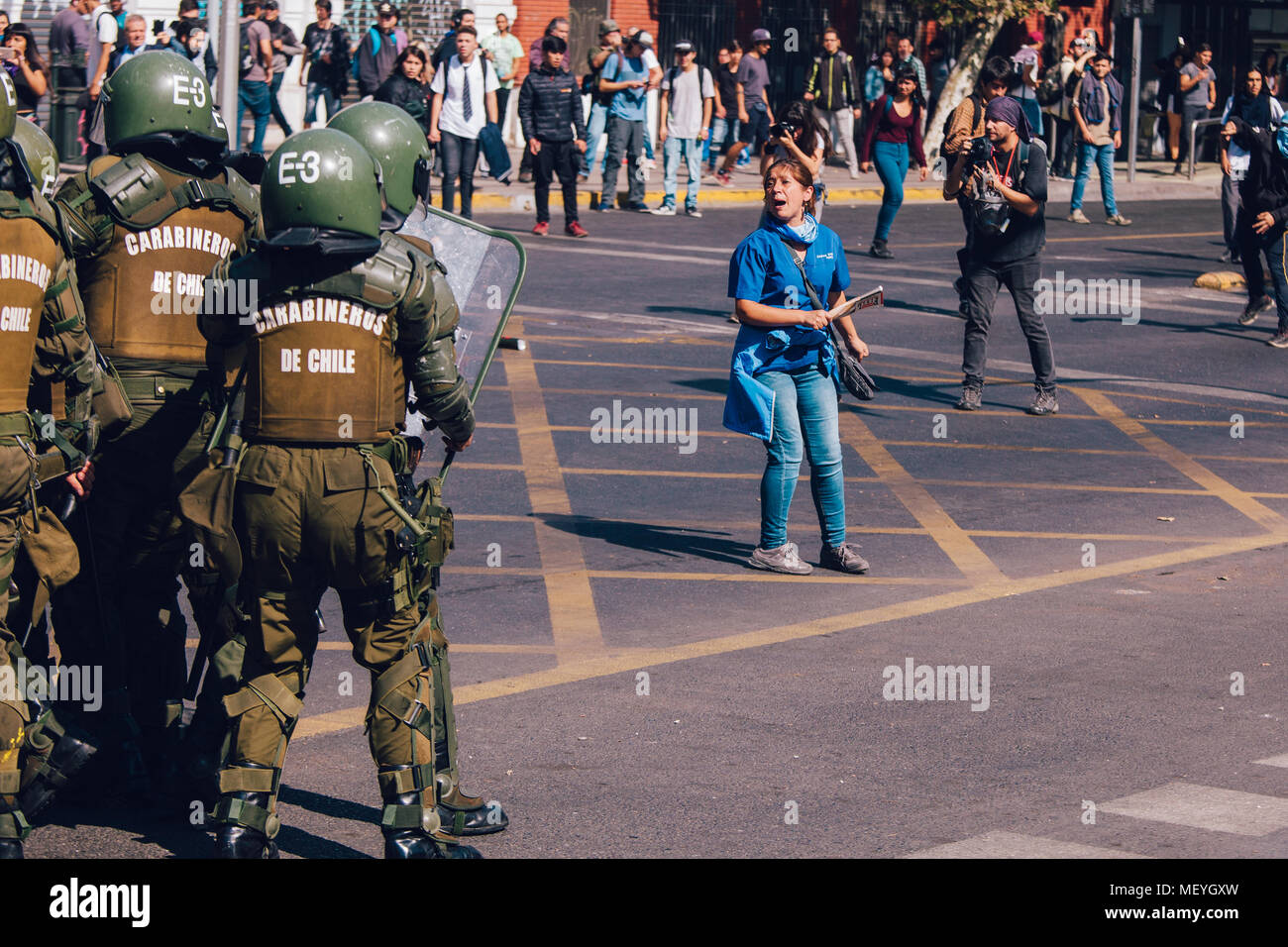 Police force in chile hi-res stock photography and images - Alamy