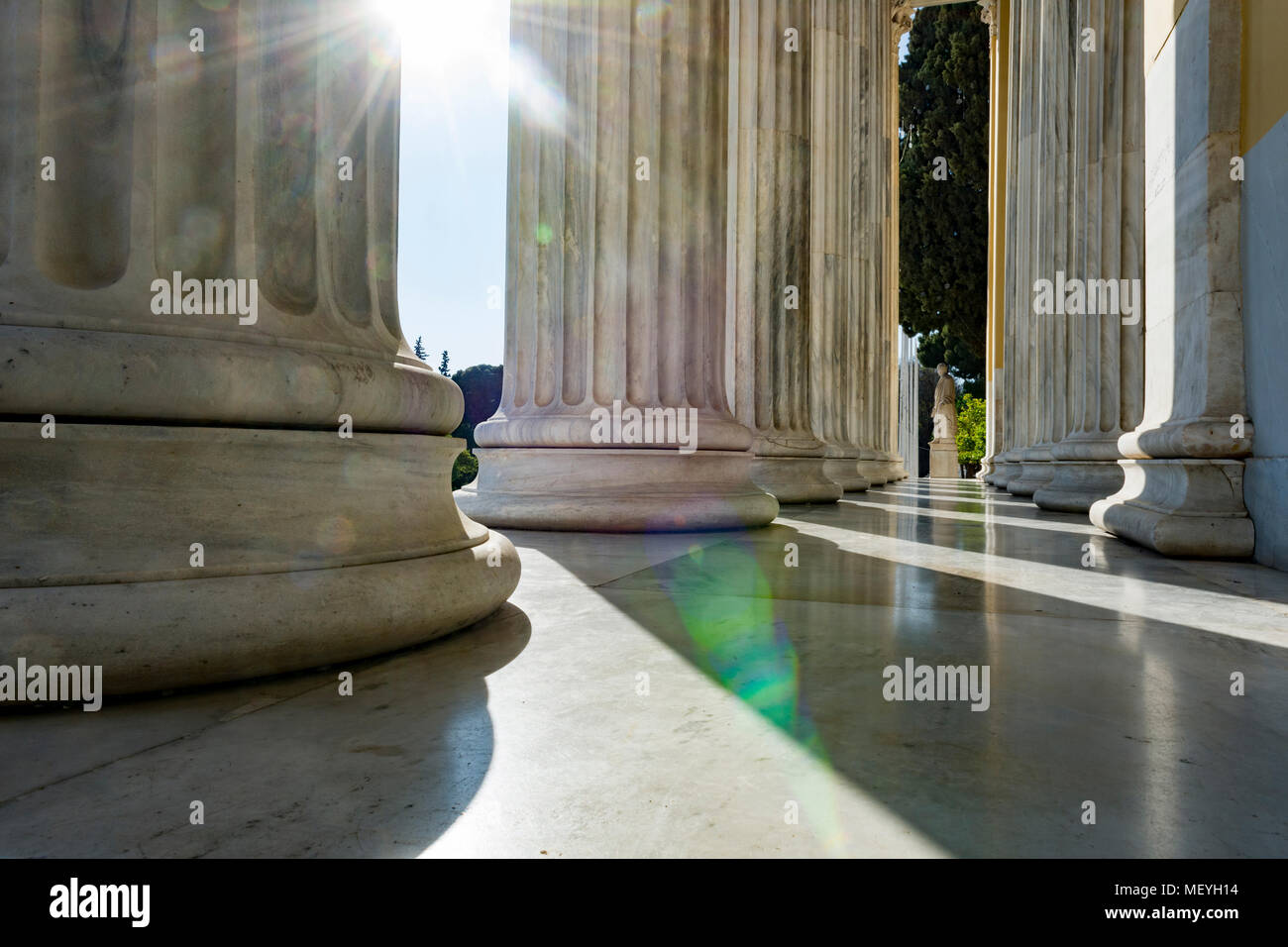 marble columns in zapio building in athens Stock Photo - Alamy