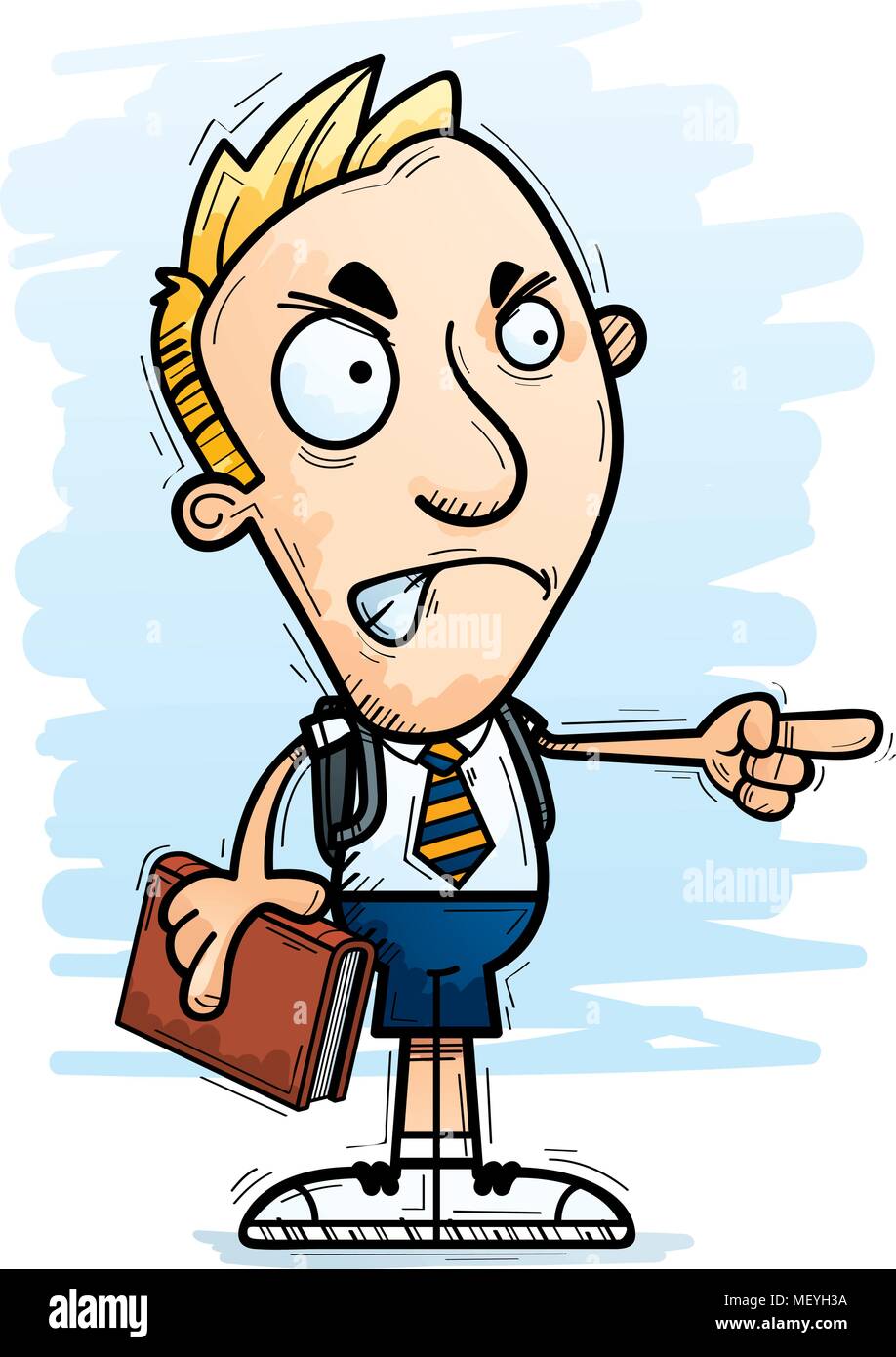 Frustrated Student Cartoon