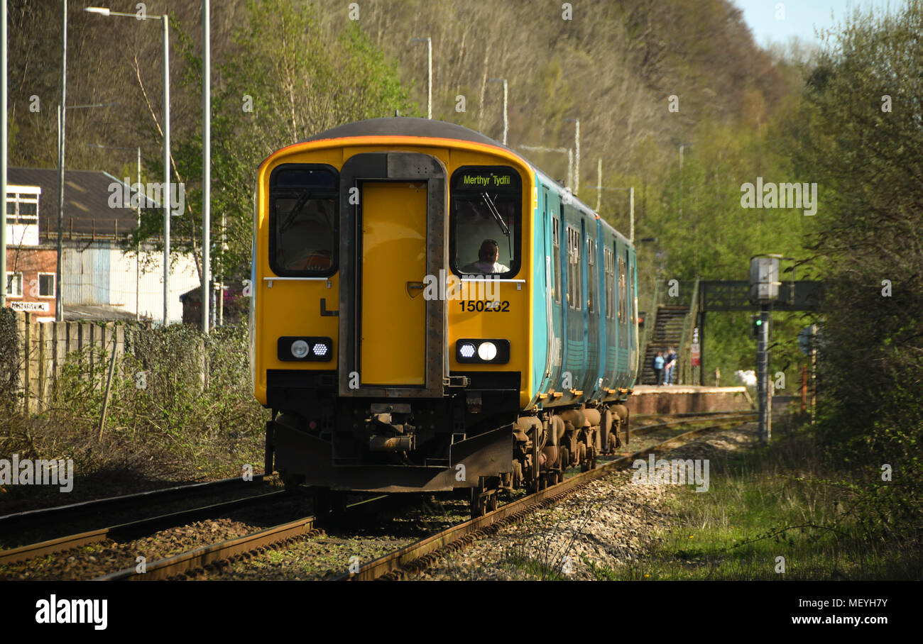 Diesel passenger train operated by Arriva Trains Wales Stock Photo - Alamy