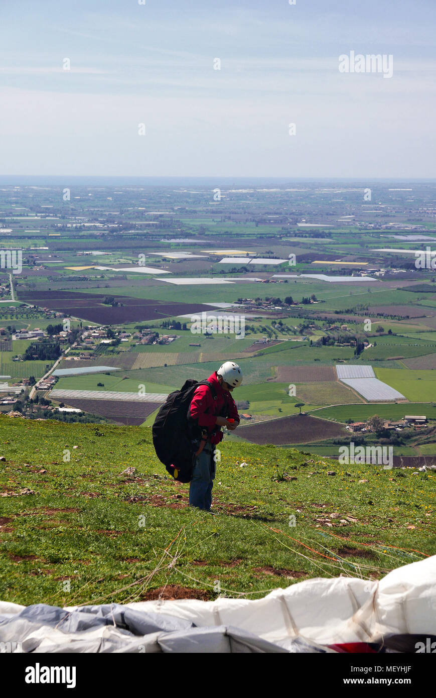 pilot getting ready to perform a reverse launch Stock Photo - Alamy