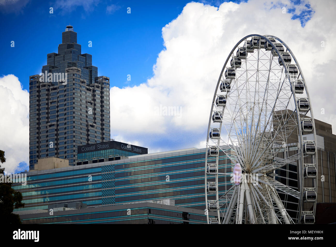 Atlanta capital of the U.S. state of Georgia, downtown ferris wheel ...