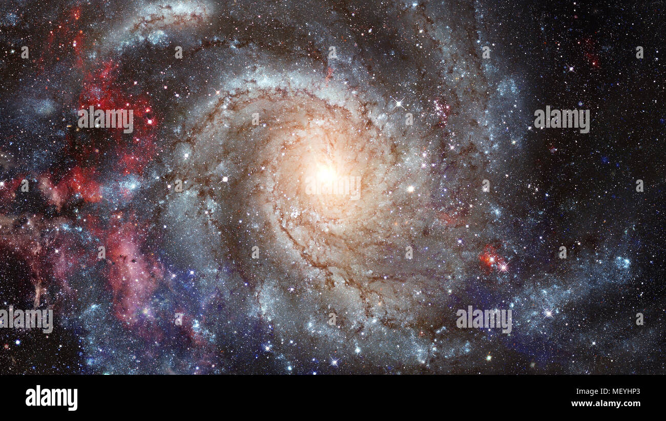 Stars of a planet and galaxy in a free space. Elements of this image ...