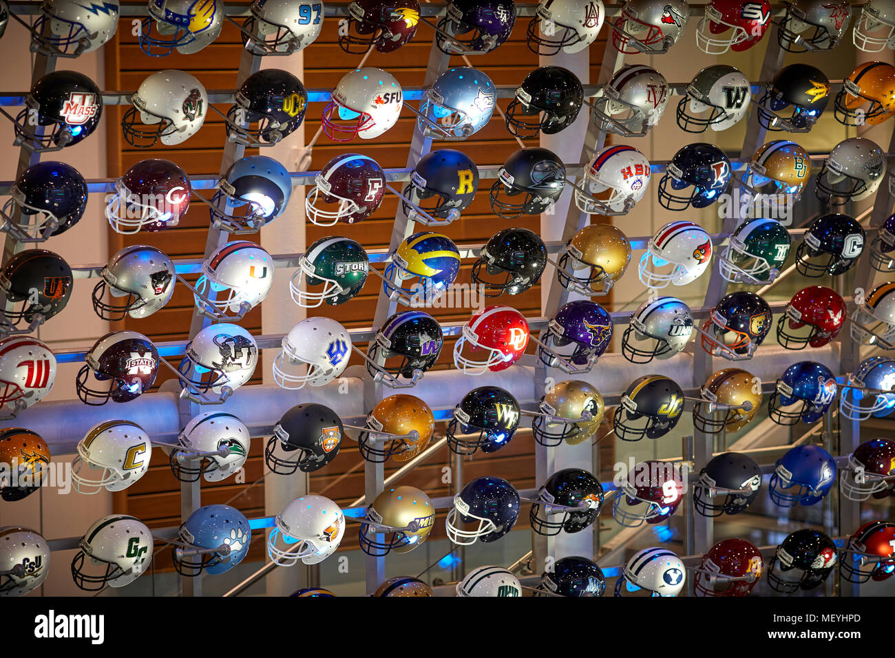 Atlanta capital of the U.S. state of Georgia, Football helmet wall ...